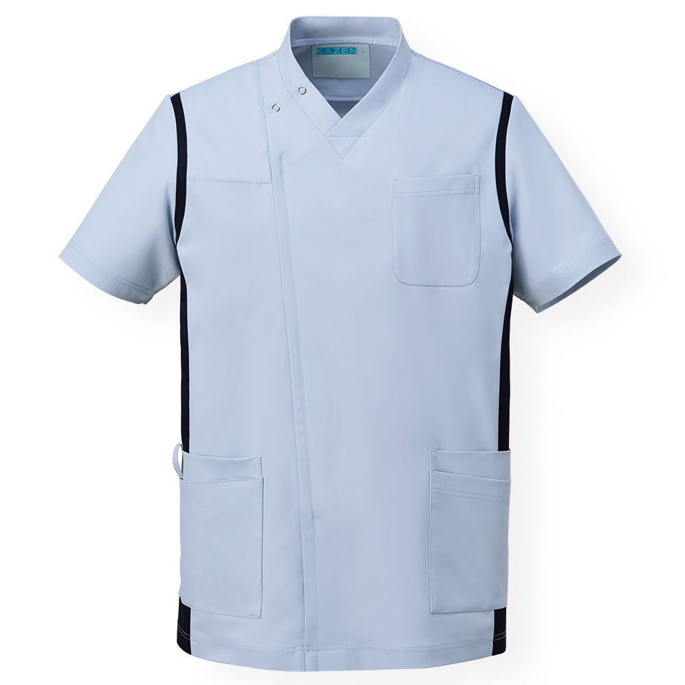 KAZEN 974 メンズスクラブ（前開き） 5740円｜医療白衣のメディコレ！
