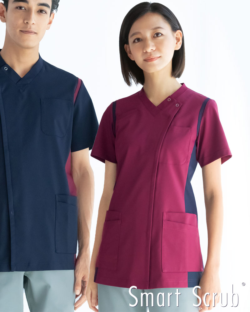 KAZEN 972 レディススクラブ（前開き） 5530円｜医療白衣のメディコレ！