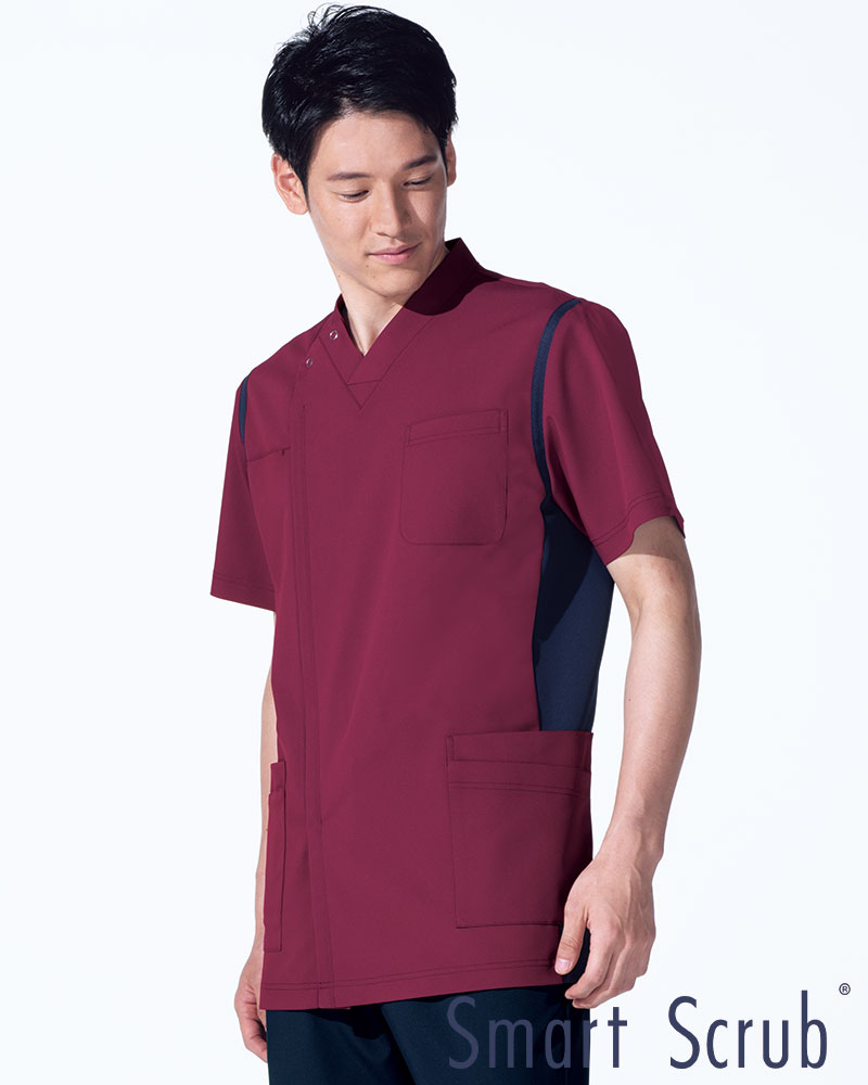 KAZEN 974 メンズスクラブ（前開き） 5740円｜医療白衣のメディコレ！