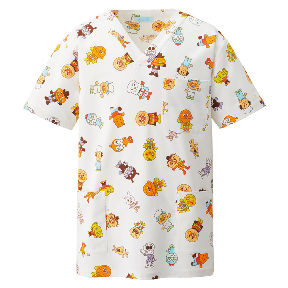 KAZEN ANP132-40 スクラブ（男女兼用）（アンパンマン） 4880円｜医療白衣のメディコレ！