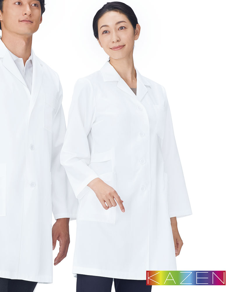 KAZEN 261 レディス診察衣（ハーフ丈） 3990円｜医療白衣のメディコレ！