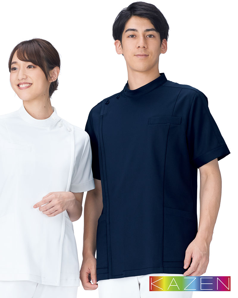 KAZEN 253 メンズジャケット半袖 5320円｜医療白衣のメディコレ！