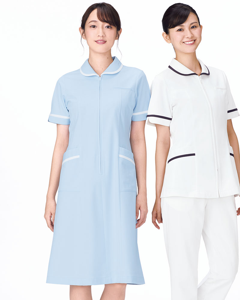 KAZEN 021 ワンピース半袖 5460円｜医療白衣のメディコレ！