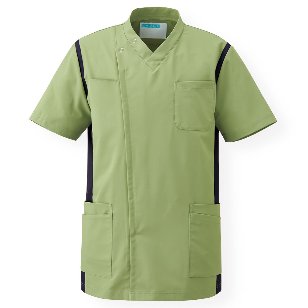 KAZEN 974 メンズスクラブ（前開き） 5740円｜医療白衣のメディコレ！