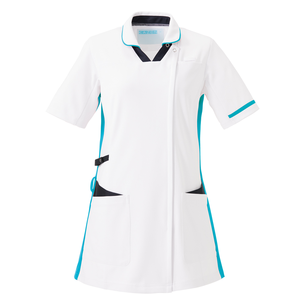 KAZEN 996 レディススクラブジャケット（衿付） 5180円｜医療白衣のメディコレ！
