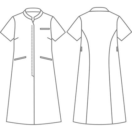 住商モンブラン UM401-PP ナースワンピース／半袖 7590円｜医療白衣のメディコレ！