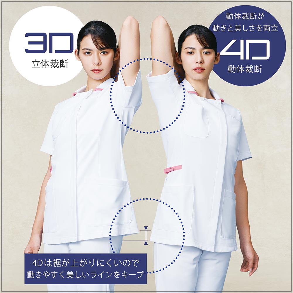KAZEN 981 レディススクラブジャケット 4060円｜医療白衣のメディコレ！