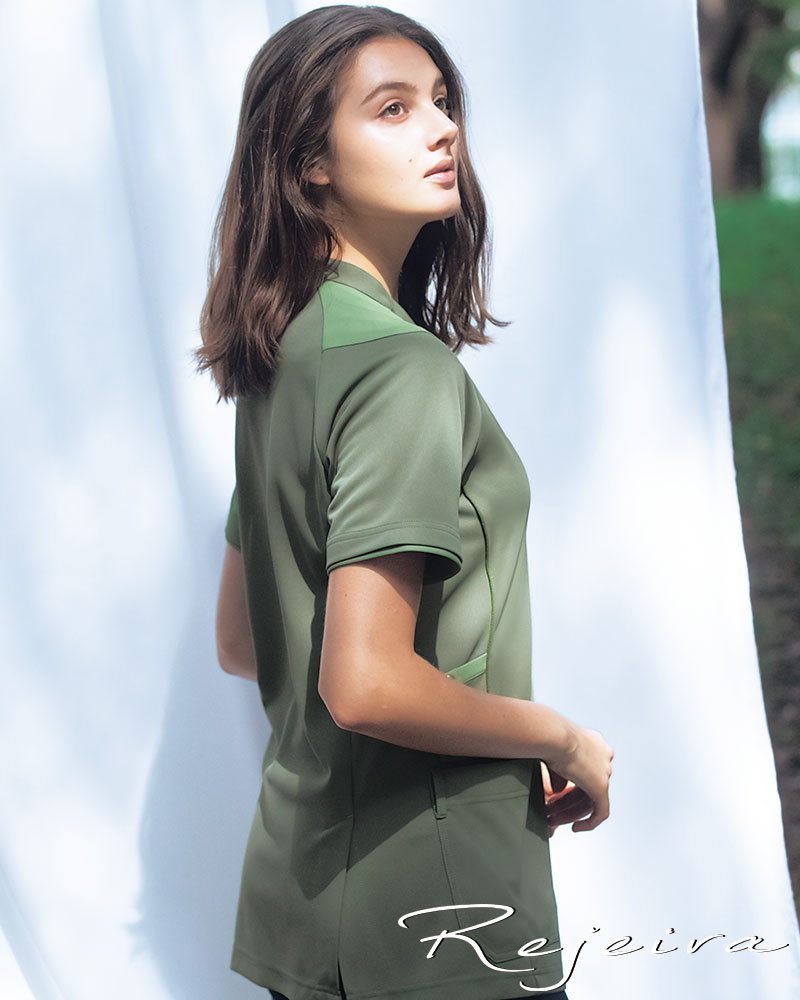 KAZEN KZN713 スクラブジャケット半袖（男女兼用） 5740円｜医療白衣のメディコレ！