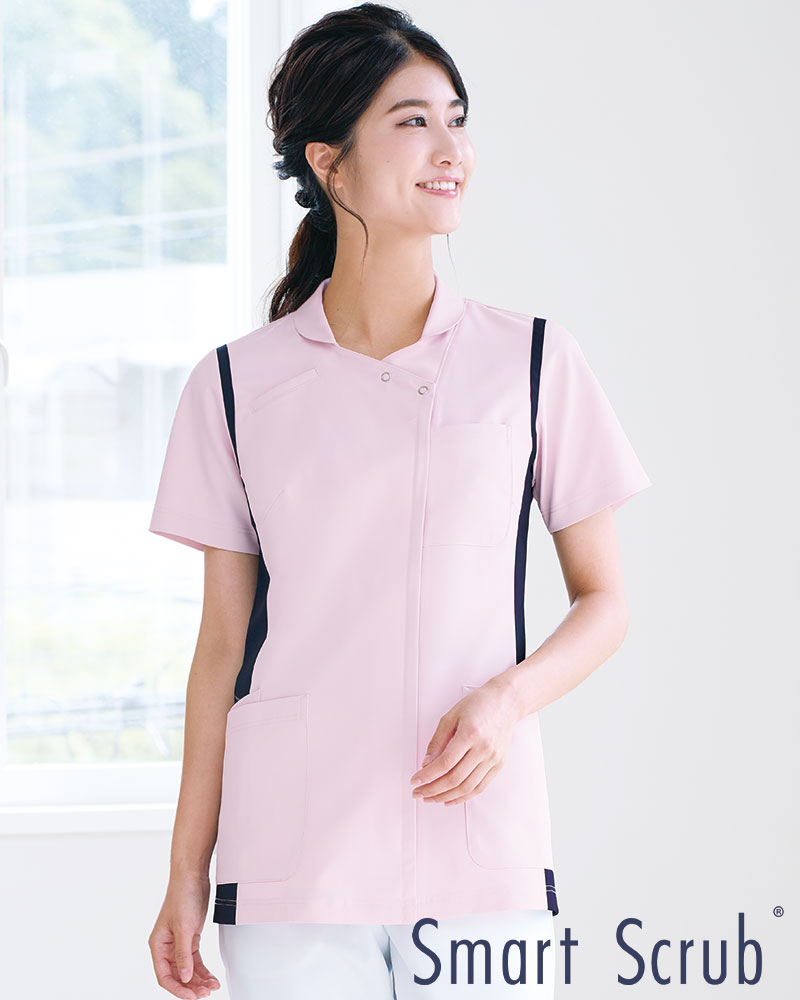 KAZEN 973 レディススクラブ（衿付き） 5530円｜医療白衣のメディコレ！