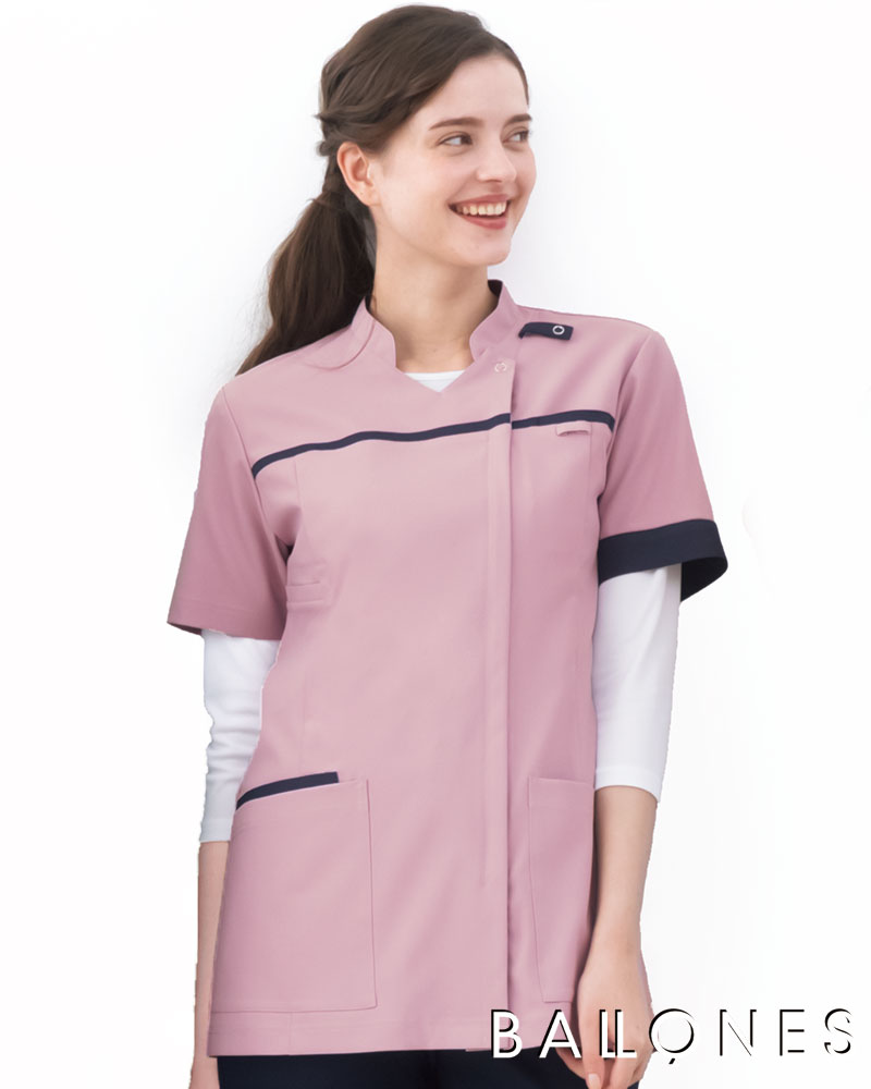 KAZEN KZN706 スクラブジャケット半袖（男女兼用） 5950円｜医療白衣のメディコレ！