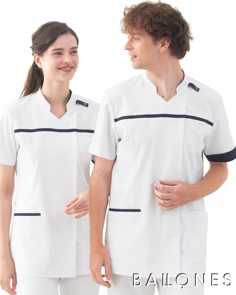 KAZEN KZN706 スクラブジャケット半袖（男女兼用） 5950円｜医療白衣のメディコレ！