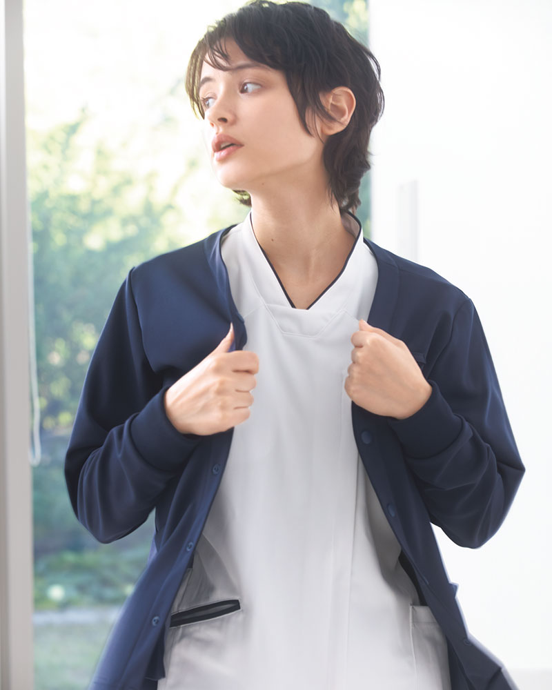 KAZEN KZN205 カーディガン（男女兼用） 5740円｜医療白衣のメディコレ！