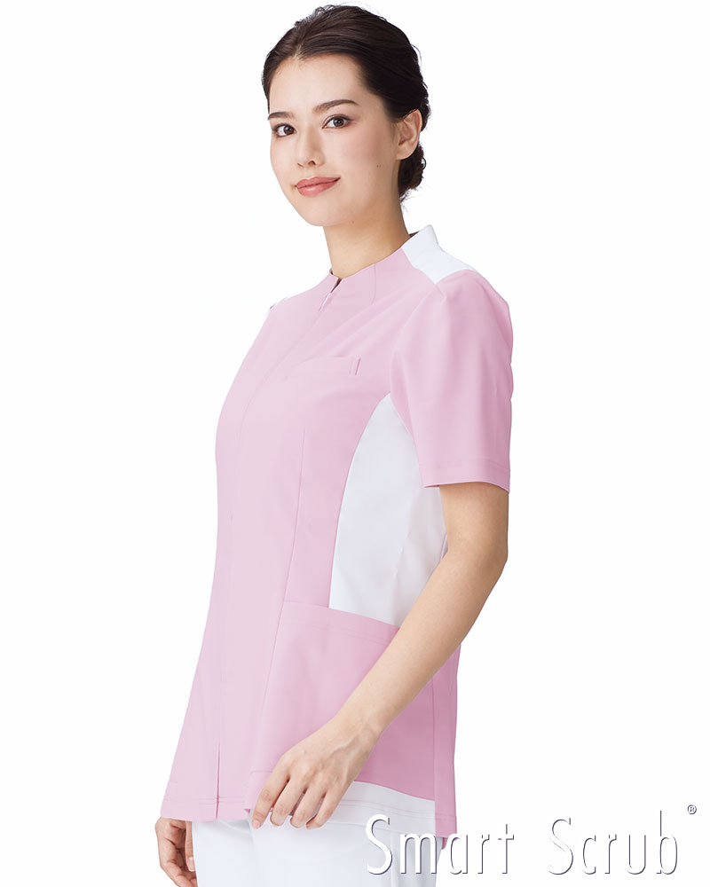 KAZEN 764 レディスジャケット半袖 4900円｜医療白衣のメディコレ！