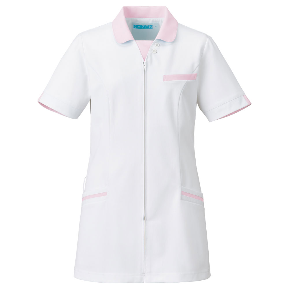KAZEN 779 レディスジャケット半袖 5180円｜医療白衣のメディコレ！