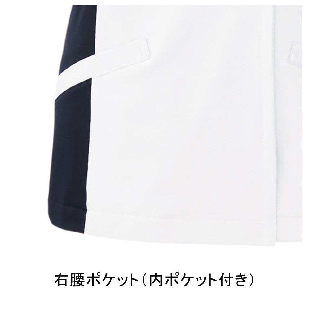 KAZEN 084 レディスジャケット半袖 5110円｜医療白衣のメディコレ！