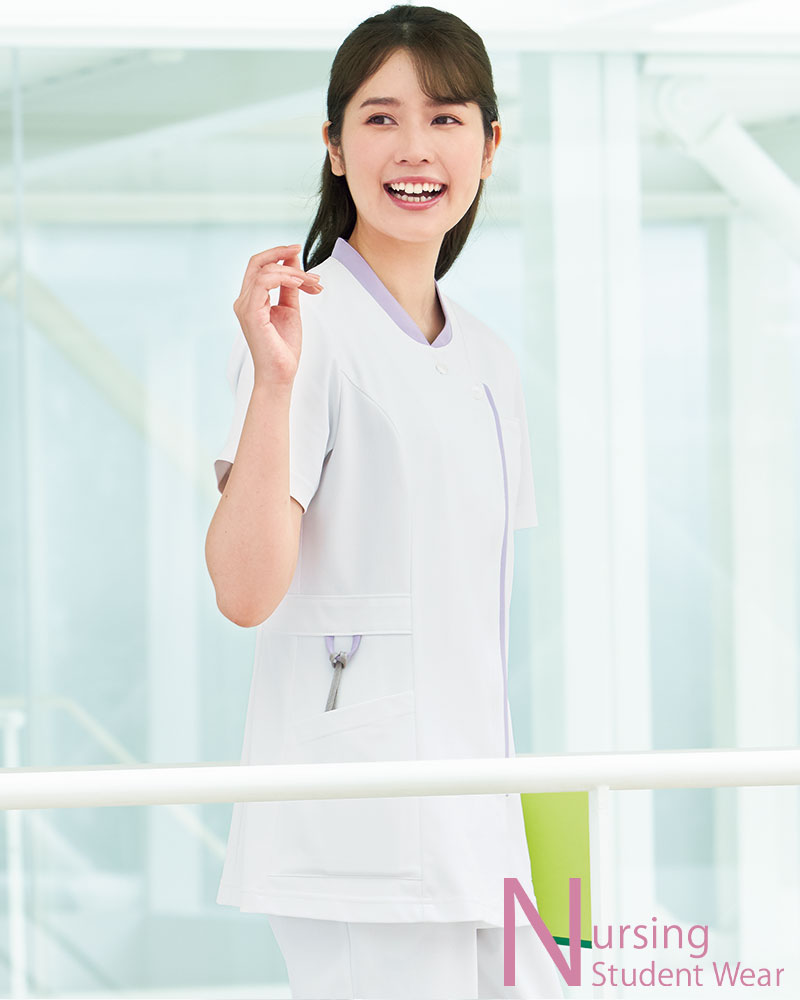 KAZEN 778 レディスジャケット半袖 5110円｜医療白衣のメディコレ！