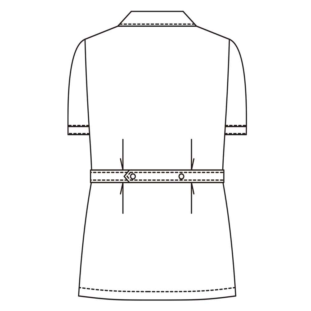 KAZEN 149-91 レディスジャケット半袖 5670円｜医療白衣のメディコレ！