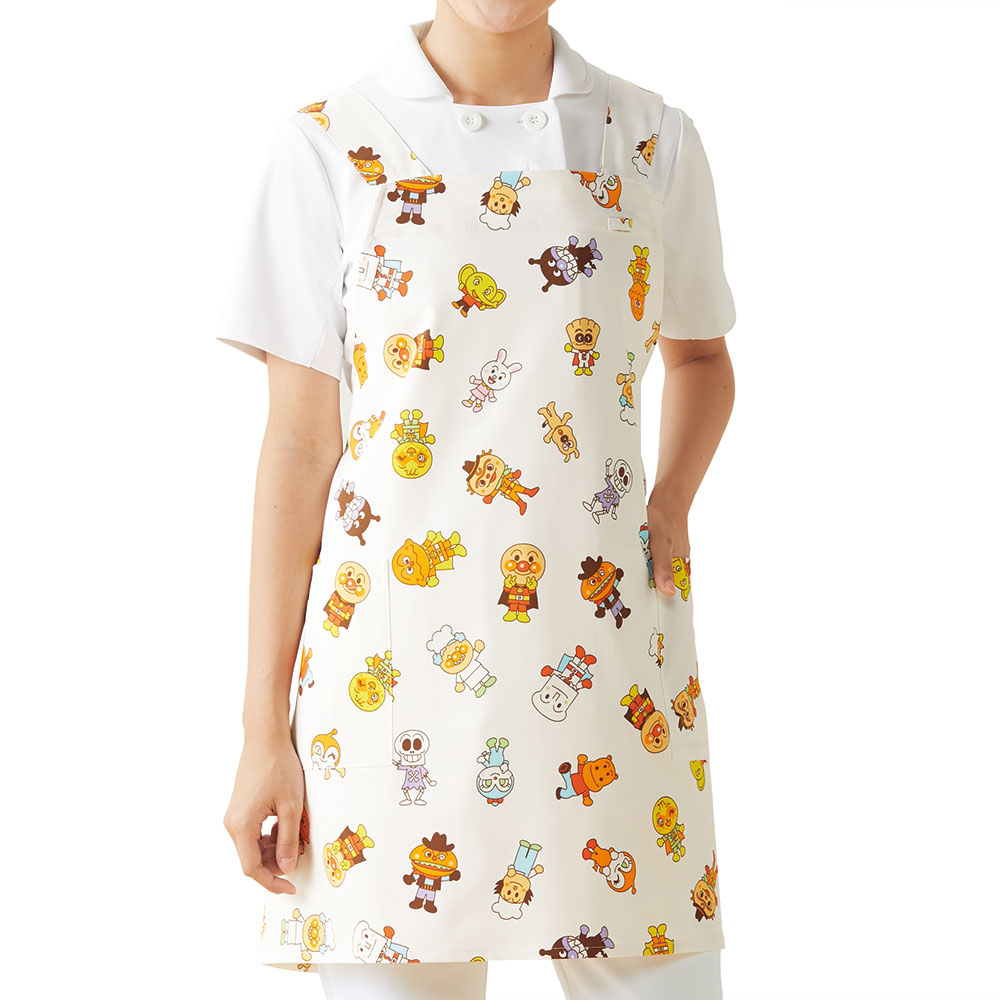 KAZEN ANP918 プリントエプロン（アンパンマン） 4240円｜医療白衣のメディコレ！