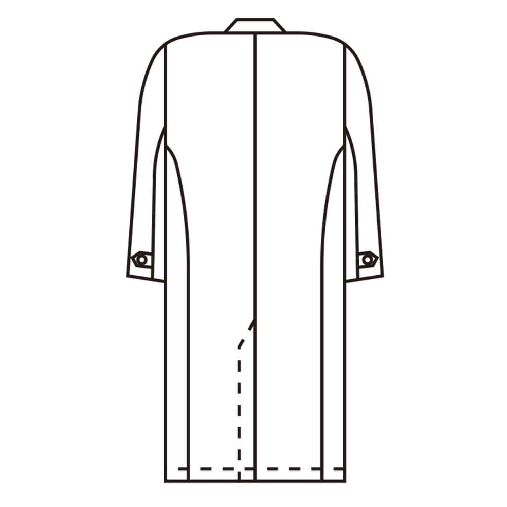 KAZEN 115 メンズ診察衣ダブル型長袖 3570円｜医療白衣のメディコレ！
