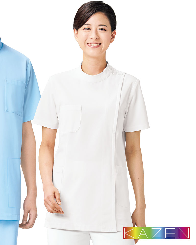 KAZEN 263 レディス医務衣半袖 5110円｜医療白衣のメディコレ！