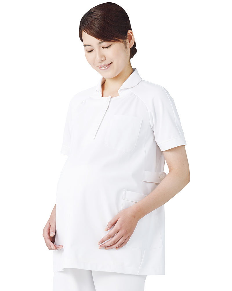 KAZEN 177 マタニティジャケット半袖 8400円｜医療白衣のメディコレ！