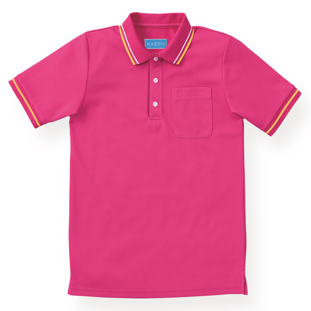 KAZEN 236 ライン入りポロシャツ 3500円｜医療白衣のメディコレ！